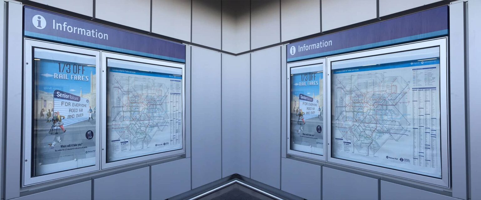 London Bridge Display Timetables - Back Lit Poster Cases