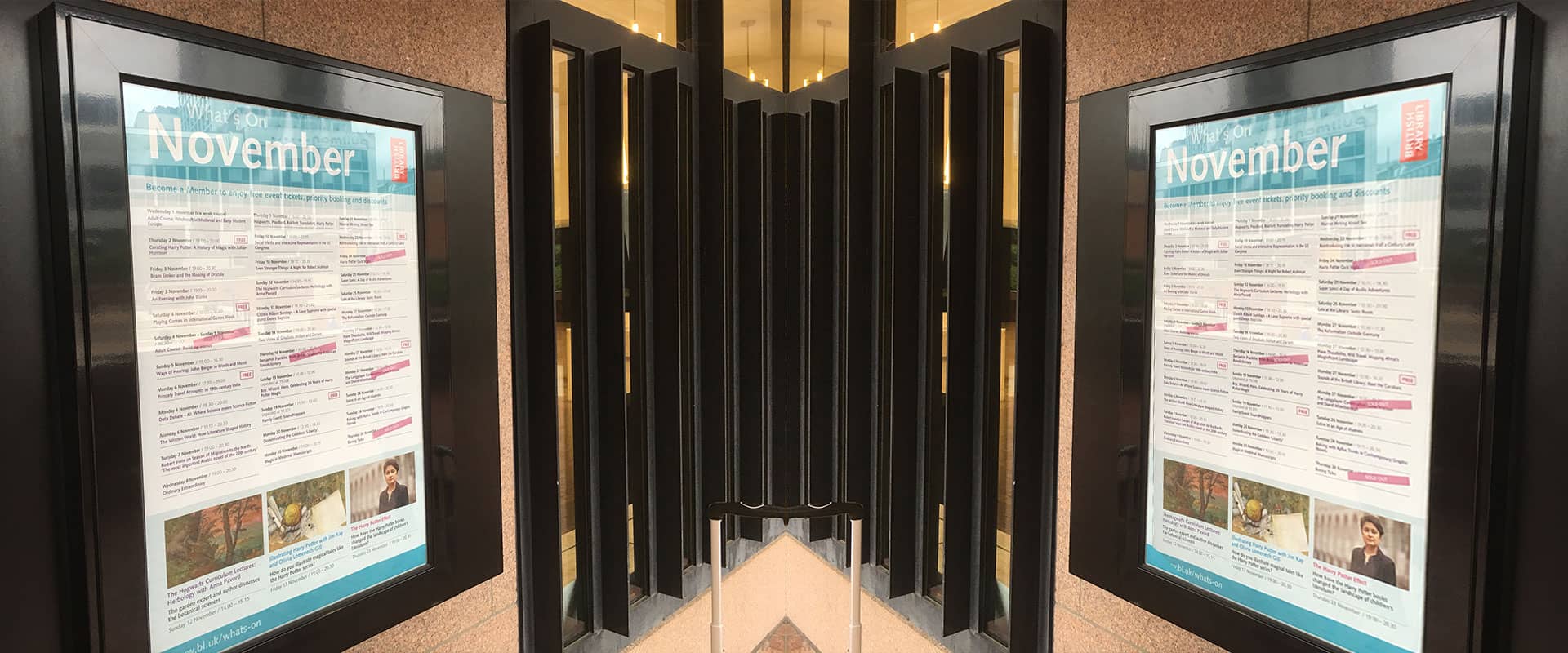 Wall Mounted Poster Cases - The British Library